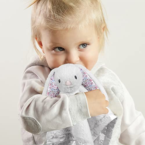 BEILIMU Bunny Baby Security Blanket Soft Plush Baby Snuggle Toy Lovely Stuffed Animals Easter Day Shower Gift for Boys, Girls, Newborn Infants, Grey 14 Inch