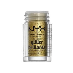 NYX PROFESSIONAL MAKEUP Face & Body Glitter, Gold (Pack of 2)