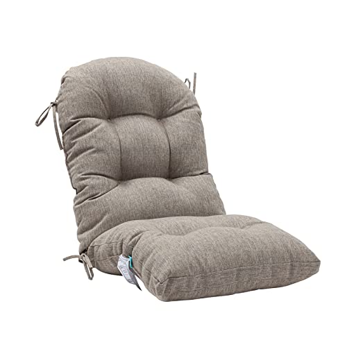 QILLOWAY Indoor/Outdoor High Back Chair Cushion for Adirondack,Spring/Summer Seasonal All Weather Replacement Rocking Chair Cushions. (TAN/Grey)