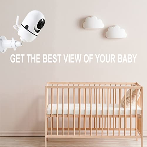 Wall Mount Compatible with HelloBaby HB65 Baby Camera Adjustable Metal Holder Stand (Not for Monitor, Cam Not Include) - LEFXMOPHY