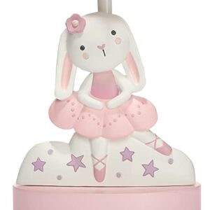 Bedtime Originals Tiny Dancer Bunny & Stars Pink Nursery Lamp with Shade & Bulb