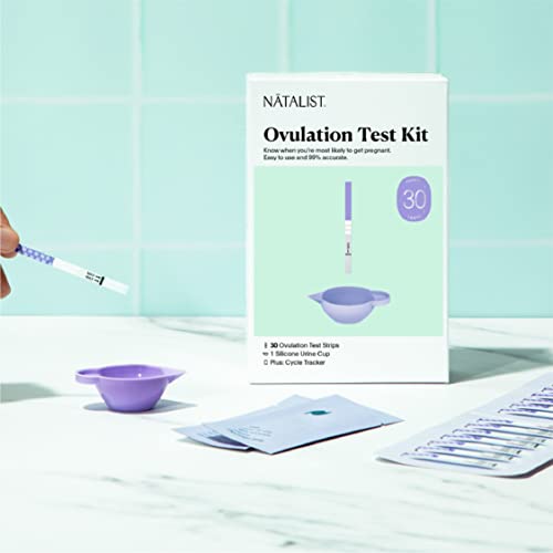 Natalist Ovulation Tests Home Fertility Predictor Kit for Women with Urine Cup, Clear & Accurate Rapid Result Tracker Helps Get Timing Right While Planning for Baby - 30 Count