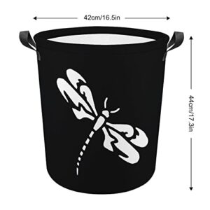 Tribal Dragonfly Foldable Laundry Basket Waterproof Hamper Storage Bin Bag with Handle 16.5"x 16.5"x 17"