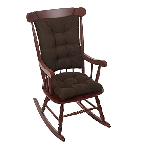 HERMJ Soft Patio Rocking Chair Cushion,Chair Pads for Indoor HomeKitchen,Desk Chair,Dining Chairs Seat 17" x 17" and Seatback 21" x 17",2 Piece