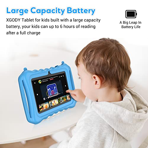 Kids Tablet, 7 inch Tablet for Kids 3GB RAM 32GB ROM, Android 12.0 Toddler Tablet with Dual Camera, WiFi, Bluetooth, Parental Control, Shockproof Case, YouTube, Netflix, Children Tablet for Toddlers