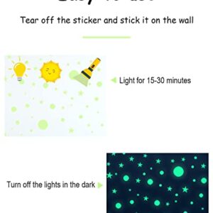 Glow in The Dark Stars Wall Stickers,Glowing Stars for Ceiling and Wall Decals,435 Pcs,Ceiling Stars Glow in The Dark,Perfect for Kids Bedding Room,Play Room,Living Room,Wall Decorations,Baby Room Decor,Best Birthday Gift（Green）