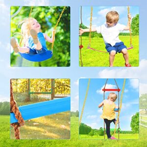 Swing Set for Backyard, 3 in 1 Metal Kids Swing Sets with 2 Pack Swings Seats and Climbing Ladder Playset for Children and Adult Indoor Outdoor Activity Playground Park