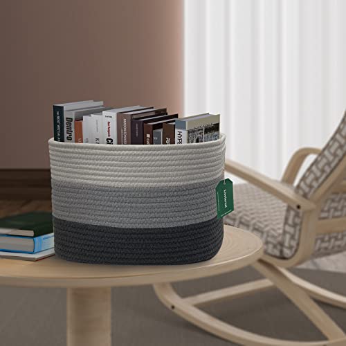 Liseternal Cotton Rope Woven Basket - Versatile Storage Solution for Home Organization - 20L Capacity