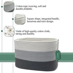 Liseternal Cotton Rope Woven Basket - Versatile Storage Solution for Home Organization - 20L Capacity