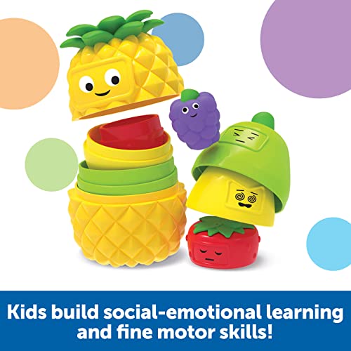 Learning Resources Big Feelings Nesting Fruit Friends, 9 Pieces, Ages 18+ Months, Social Emotional Learning Toys, Sensory Toys, Speech Therapy Materials