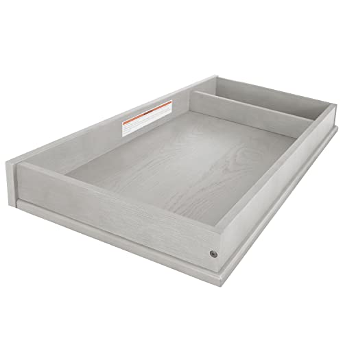 Evolur Modern Changing Tray in Porcini, Lasting Sturdy Quality, Converts Double Dresser to Changing Station, Made of Hardwood, Has Divided Compartments