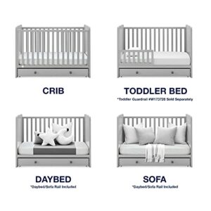 babyGap by Delta Children Graham 4-in-1 Convertible Crib with Storage Drawer TrueSleep Crib and Toddler Mattress (Bundle), Grey/Dark Grey