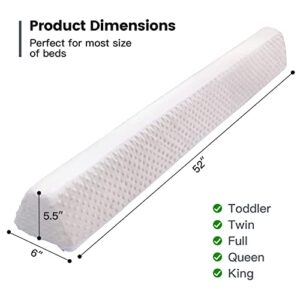 YENING Baby Bed Bumpers for Toddlers Foam Bed Guard Rail for Kids Bed Toddler Bed Bumper for Twin Full Queen King Size Bed Grey, 1-Pack