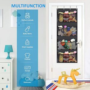 Gengxin Over Door Stuffed Animal Storage for Stuffies, Toys and Stuffed Animals and Other Soft Sundries,Door Organizer Storage (black)