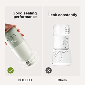 BOLOLO Portable Milk Warmer with Super Fast Charging and Cordless, Instant breastmilk, Formula or Water Warmer with 10 Ounces Big Capacity, Baby Flask for Vehicle,car,Airplane Journey