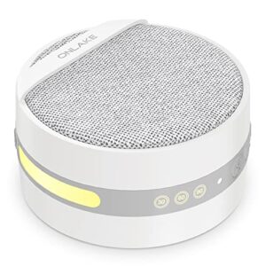 portable white noise machine with 11 soothing sounds, night light, usb rechargeable for travel & on the go, 32 volume levels, timer, onlake sleep sound machine for baby kids adults sleeping