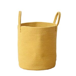 cotton rope woven storage baskets with strong handles nursery laundry basket kids toy hamper