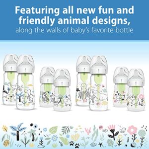 Dr. Brown's Natural Flow® Anti-Colic Options+™ Wide-Neck Baby Bottle Designer Edition Bottles, Dino Decos, 9oz/270mL, Level 1 Nipple, 2-Pack, 0m+