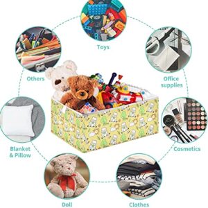 visesunny Closet Baskets Cute Sheep Animal Storage Bins Fabric Baskets for Organizing Shelves Foldable Storage Cube Bins for Clothes, Toys, Baby Toiletry, Office Supply