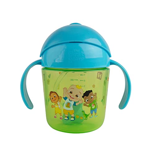 The First Years CoComelon Weighted Straw Cup — Bottle to Cup Transition Toddler Cups — 7 Oz — 6 Months and Up