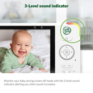 Leap Frog LF1726FHD 5.5" True 1080p FHD Display Video Baby Monitor with Super Long Range up to 2500ft, 360° Pan&Tilt, 4X Zoom, Night Light, Color Night Vision, Soothing Sounds, Secure Transmission