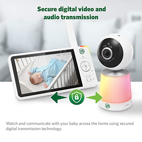 Leap Frog LF1726FHD 5.5" True 1080p FHD Display Video Baby Monitor with Super Long Range up to 2500ft, 360° Pan&Tilt, 4X Zoom, Night Light, Color Night Vision, Soothing Sounds, Secure Transmission