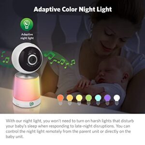 Leap Frog LF1726FHD 5.5" True 1080p FHD Display Video Baby Monitor with Super Long Range up to 2500ft, 360° Pan&Tilt, 4X Zoom, Night Light, Color Night Vision, Soothing Sounds, Secure Transmission