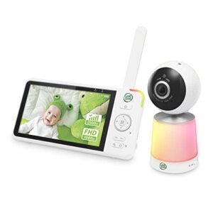 Leap Frog LF1726FHD 5.5" True 1080p FHD Display Video Baby Monitor with Super Long Range up to 2500ft, 360° Pan&Tilt, 4X Zoom, Night Light, Color Night Vision, Soothing Sounds, Secure Transmission