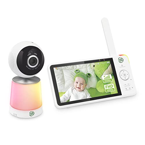 Leap Frog LF1726FHD 5.5" True 1080p FHD Display Video Baby Monitor with Super Long Range up to 2500ft, 360° Pan&Tilt, 4X Zoom, Night Light, Color Night Vision, Soothing Sounds, Secure Transmission