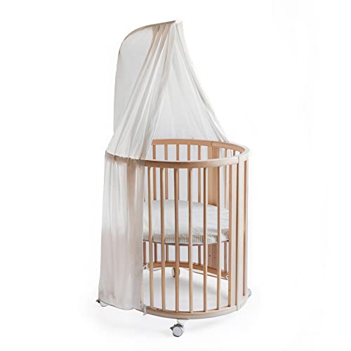 Stokke Sleepi Canopy by Pehr, Grey - Dreamy Crib Canopy for Sleepi Mini & Crib/Bed - Available in Numerous Colors - Oeko-Tex Standard 100