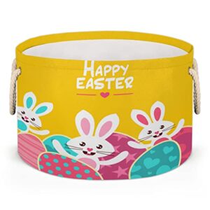 happy easter funny rabbits (15) large round baskets for storage laundry baskets with handles blanket storage basket for bathroom shelves bins for organizing nursery hamper girl boy