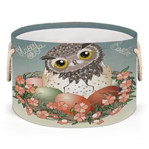 easter egg cute owl large round baskets for storage laundry baskets with handles blanket storage basket for bathroom shelves bins for organizing nursery hamper girl boy