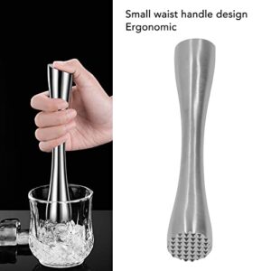 Cocktail Muddler, One Piece Forging Kitchen Muddler Tool 304 Stainless Steel Rustproof Easy To Food Grade for Kitchen(Short Handle)