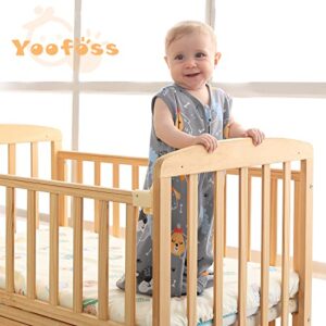 Yoofoss Baby Sleep Sacks 6-12 Months 2 Pack 100% Cotton 0.5 TOG Wearable Blanket Baby Sleeping Bag Unisex Comfortable Breathable Toddler Sleeping Sack