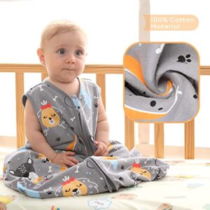 Yoofoss Baby Sleep Sacks 6-12 Months 2 Pack 100% Cotton 0.5 TOG Wearable Blanket Baby Sleeping Bag Unisex Comfortable Breathable Toddler Sleeping Sack