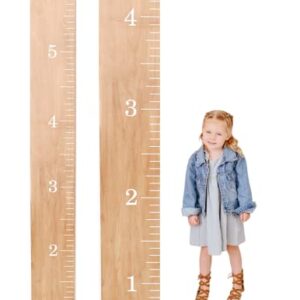 Growth Chart for Kids | Real Wood Height Chart for Kids | Natural Wood Height Measurement for Kids | Minimalist Growth Chart for Wall | Kids Height Wall Chart | Easy to Hang Kids Growth Chart