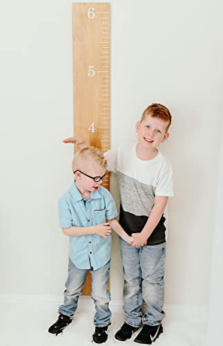 Growth Chart for Kids | Real Wood Height Chart for Kids | Natural Wood Height Measurement for Kids | Minimalist Growth Chart for Wall | Kids Height Wall Chart | Easy to Hang Kids Growth Chart