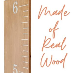 Growth Chart for Kids | Real Wood Height Chart for Kids | Natural Wood Height Measurement for Kids | Minimalist Growth Chart for Wall | Kids Height Wall Chart | Easy to Hang Kids Growth Chart