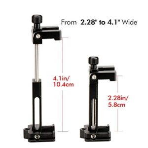 Ulanzi ST-03 Metal Smart Phone Tripod Mount with Cold Shoe + Jaws Flex Clamp Mount with Adjustable Gooseneck