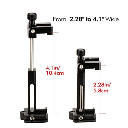 Ulanzi ST-03 Metal Smart Phone Tripod Mount with Cold Shoe + Jaws Flex Clamp Mount with Adjustable Gooseneck