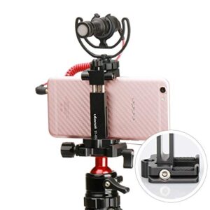 Ulanzi ST-03 Metal Smart Phone Tripod Mount with Cold Shoe + Jaws Flex Clamp Mount with Adjustable Gooseneck