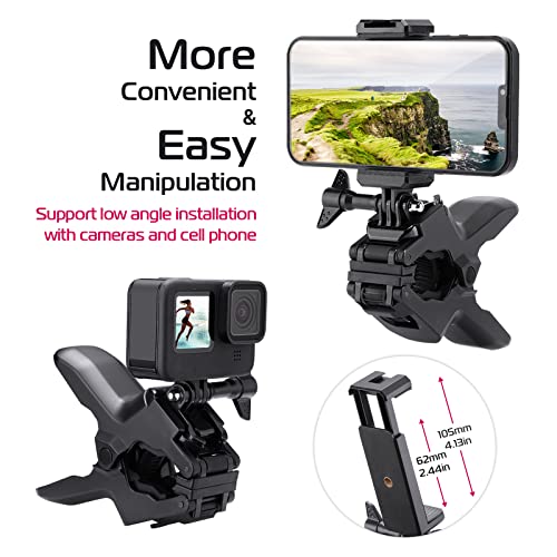 Ulanzi ST-03 Metal Smart Phone Tripod Mount with Cold Shoe + Jaws Flex Clamp Mount with Adjustable Gooseneck