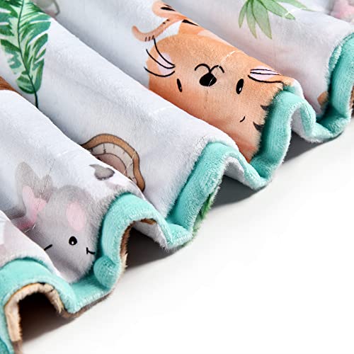 Baby Blanket Super Soft Minky Blanket Cute Animal Blanket with Dotted Backing for Newborns Nursery Stroller Receiving Toddlers Crib Bedding for Boy or Girl(30 x 40 Inch) (Animal)