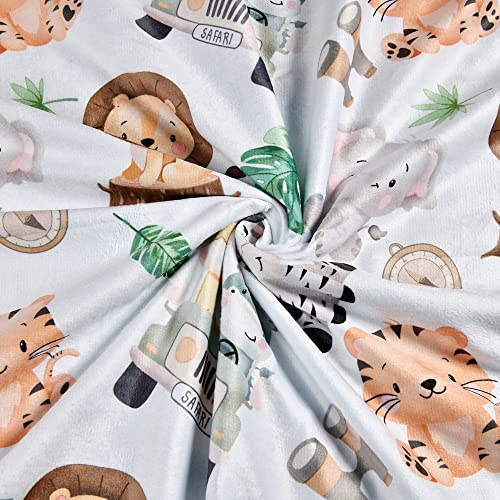 Baby Blanket Super Soft Minky Blanket Cute Animal Blanket with Dotted Backing for Newborns Nursery Stroller Receiving Toddlers Crib Bedding for Boy or Girl(30 x 40 Inch) (Animal)