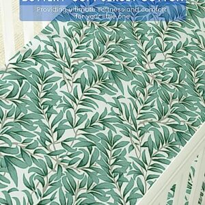 Crib Sheets for Boys, TotBasic Ultra Breathable Fitted Crib Sheet, Premium Soft Crib Mattress Sheet Fitted, Super Stretchy Baby Sheets for Crib 28''x52''x9'' Extra Deep Pocket (Tiger & Green Jungle)