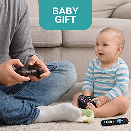 PRONY Silicone Remote Control and Game Controller Teething Toys for Baby 3 Months and Up,Sensory Teether Toys for Toddler Boy and Girl