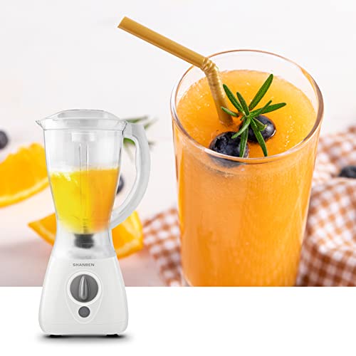 SHANBEN Countertop Blender, 300W Professional Smoothie Blender with Blender Cup for Shakes and Smoothies, 4-Speed for Crushing Ice, Puree and Frozen Fruit with Autonomous Clean