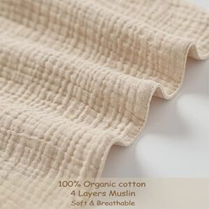 TopNature Security Blanket Loveys for Baby Organic Cotton Muslin Lovey Blanket Baby Gifts