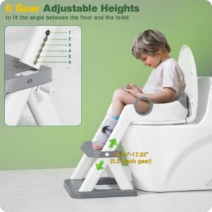 Rabb 1st Potty Training Seat, Upgrade Toddler Toilet Seat for Kids Boys Girls, 2 in 1 Potty Training Toilet for Kids, Splash Guard Anti-Slip Pad Step Stool