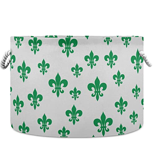 visesunny Mardi Gras Carnival Masquerade Fleur De Lis Laundry Baskets Fabric Storage Bin Storage Box Collapsible Storage Basket Toy Clothes Shelves Basket for Bathroom,Bedroom,Nursery,Closet,Office